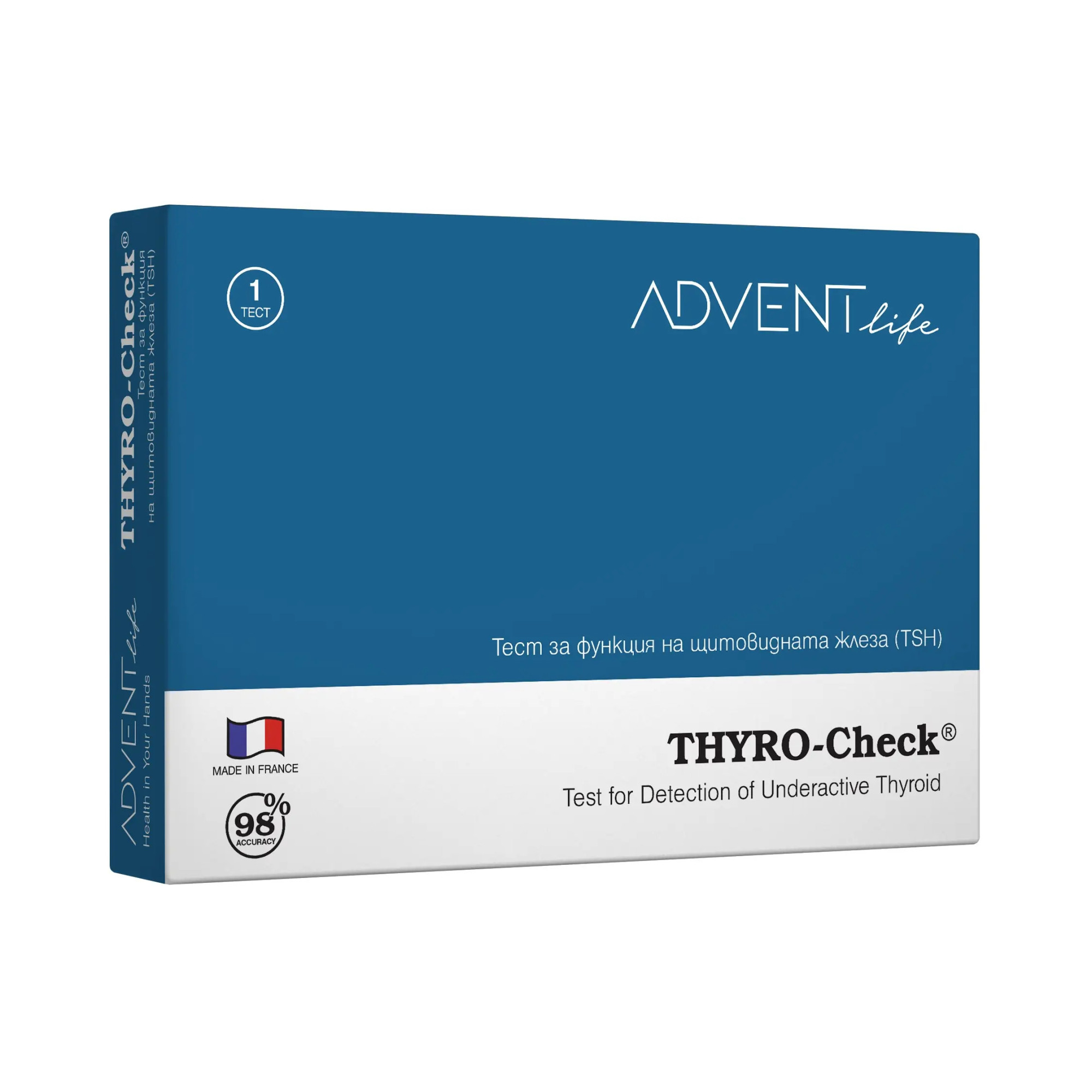 ТЕСТ THYRO-CHECK за функция на щитовидна жлеза, касета х 1 бр ADVENT ...