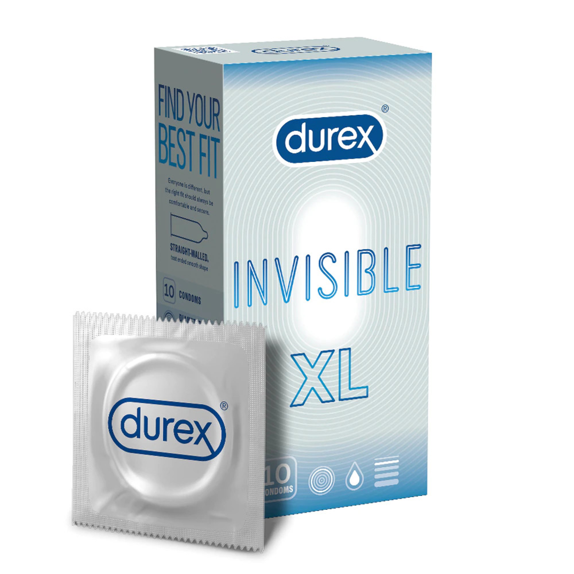 ПРЕЗЕРВАТИВИ DUREX INVISIBLE XL х 10 бр | Аптека Феникс