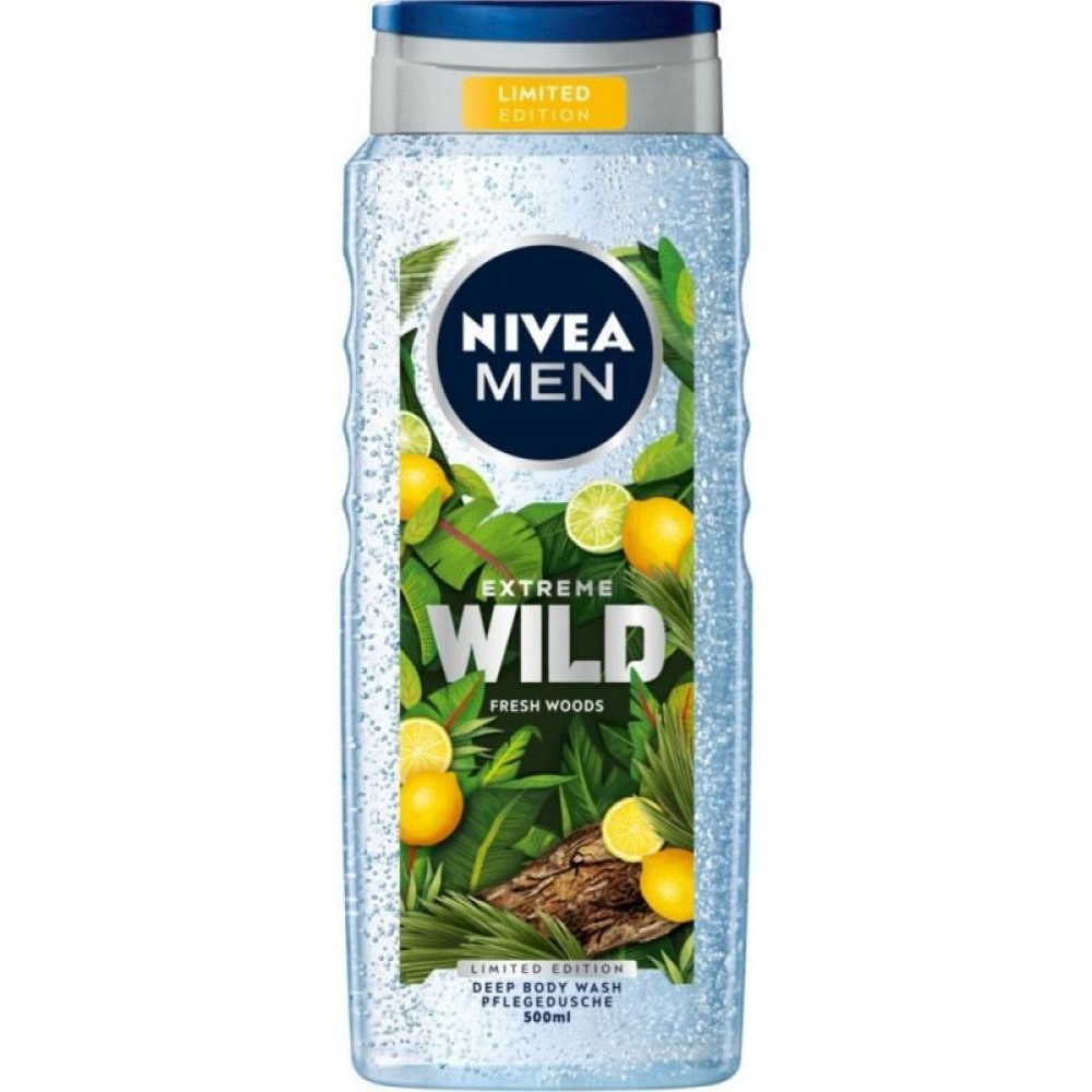 НИВЕА MEN EXTREME WILD FRESH WOODS душ гел за тяло за мъже 500 мл ...