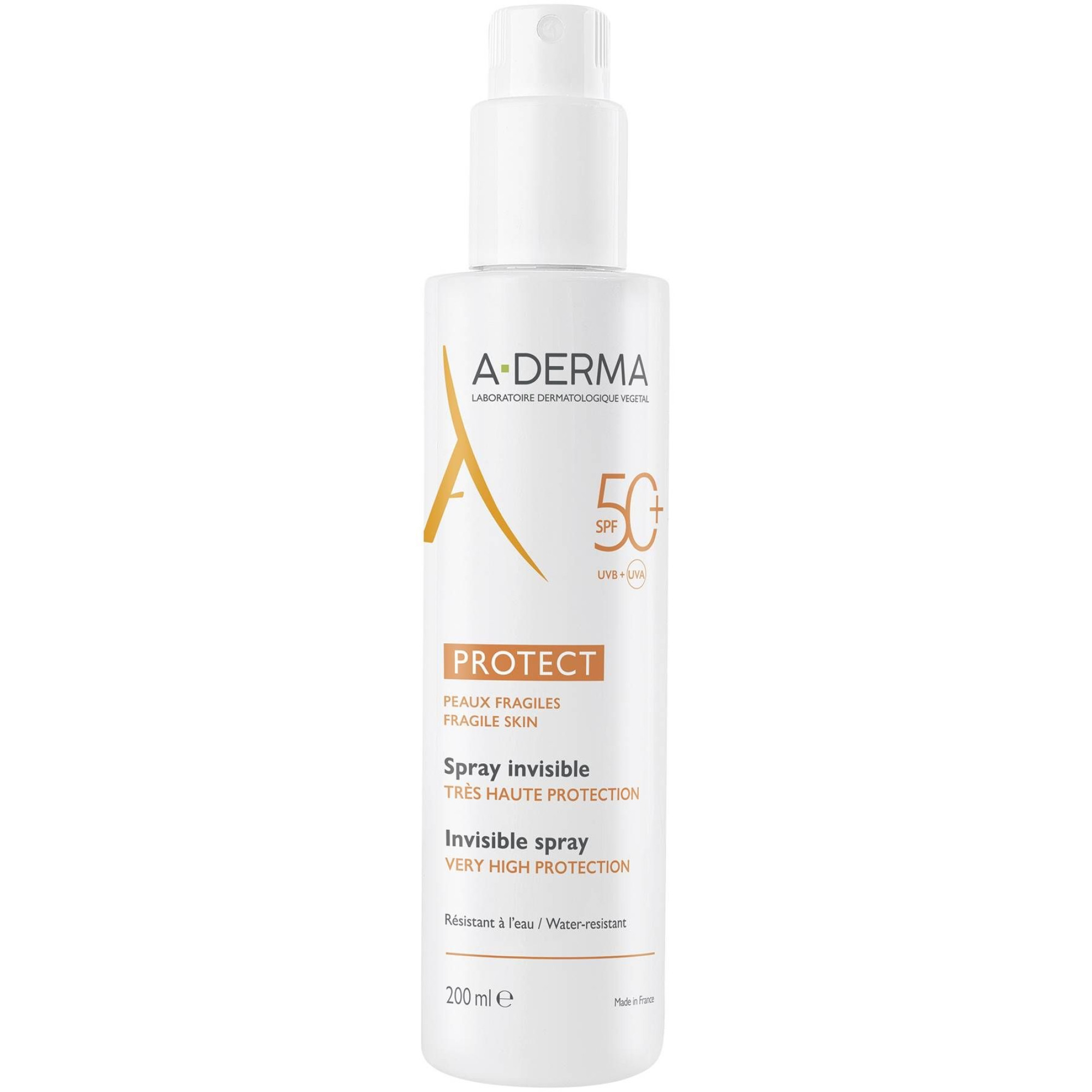 A-DERMA PROTECT SPF50+ SPRAY INVISIBLE невидим слънцезащитен спрей за ...