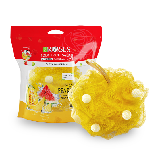 NATURE OF AGIVA BODY FRUIT SALAD гъба за баня със сапунени перли, с ...