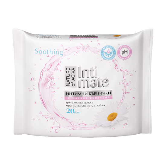 NATURE OF AGIVA INTIMATE SOOTHING интимни мокри кърпички с екстракт от ...