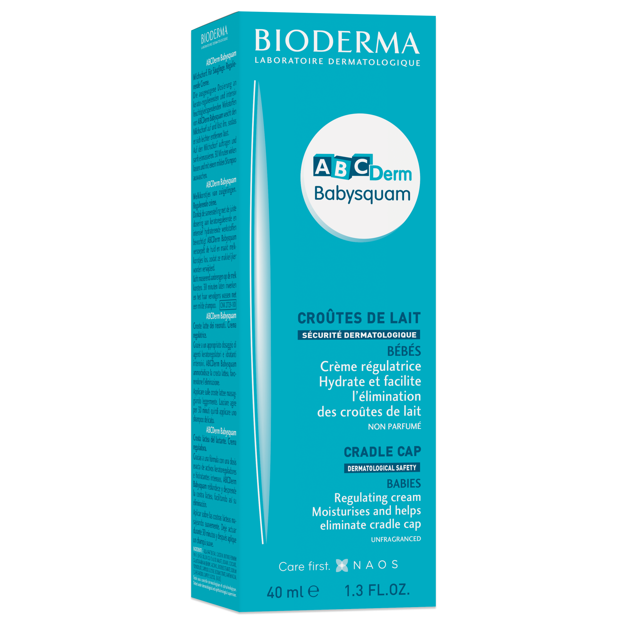 BIODERMA ABCDERM Babysquam Cream бебешки измиващ крем за млечни корички ...