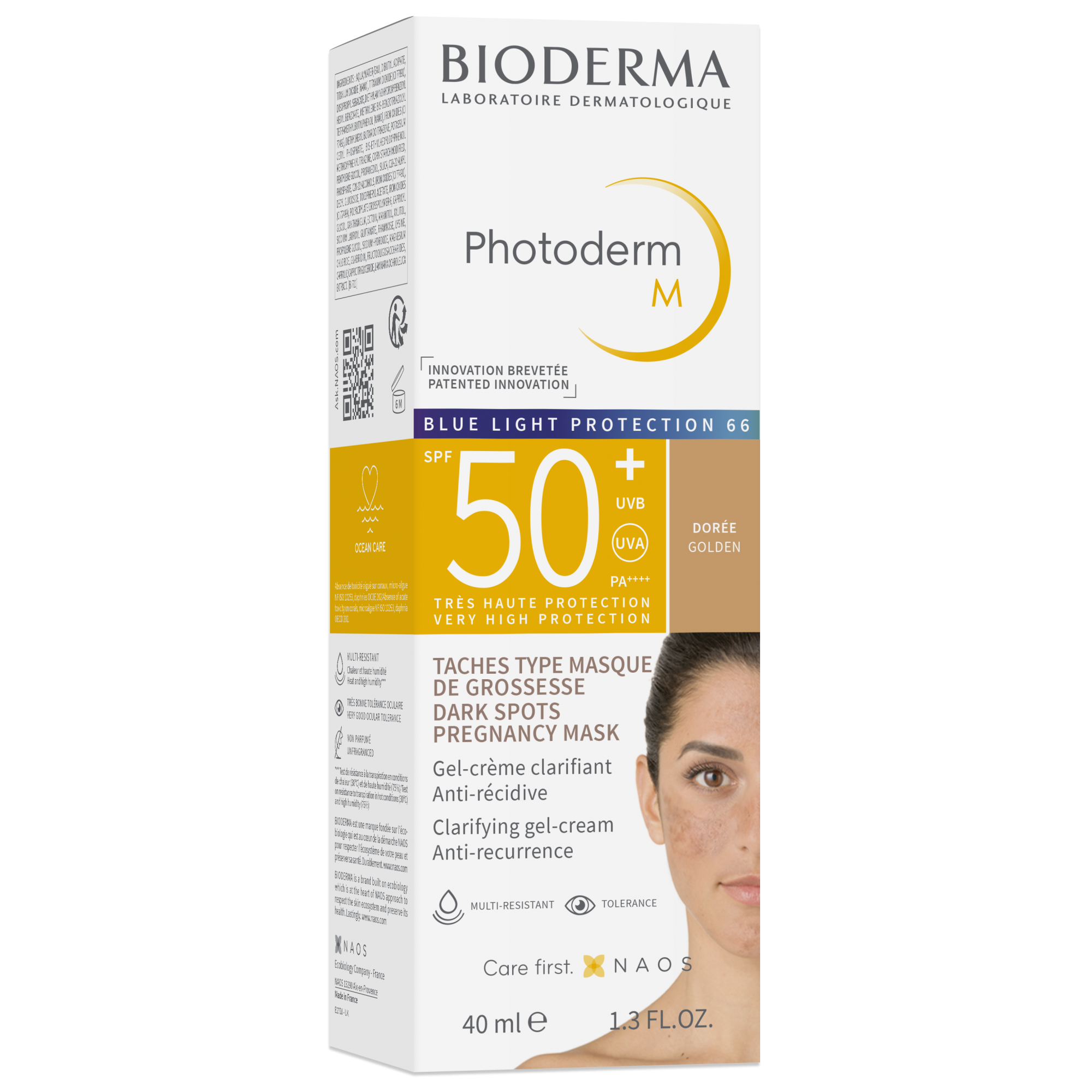 BIODERMA PHOTODERM M Gel-Cream SPF50+ Golden слънцезащитен тониран крем ...