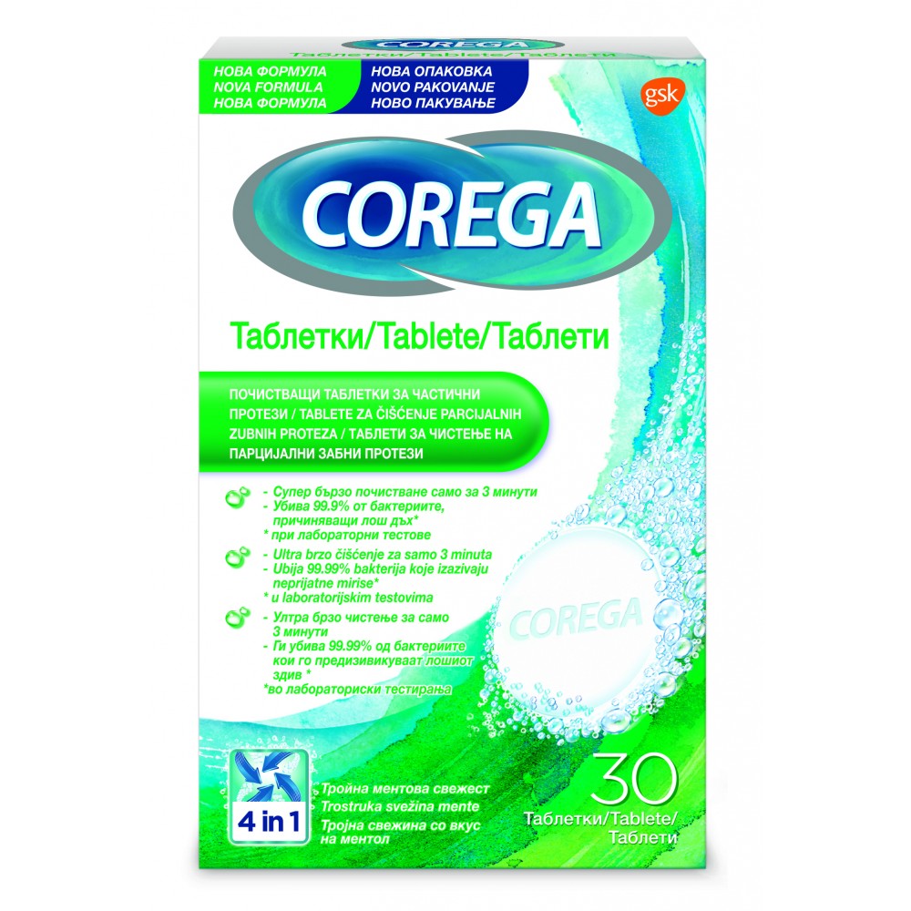 КОРЕГА PARTS ефф поч.табл х 30 бр /за частични протези/ | Аптека Феникс