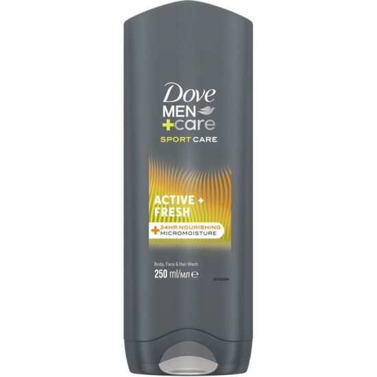 DOVE MEN+CARE SPORT CARE ACTIVE + FRESH душ-гел за лице и тяло за мъже ...