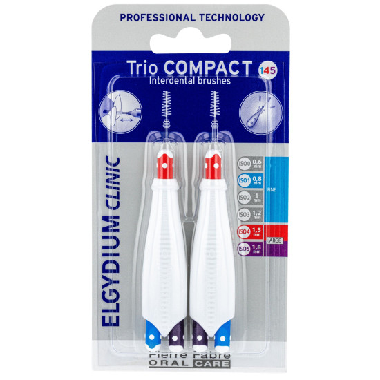 ELGYDIUM CLINIC TRIO COMPACT 145 интердентални четки за широки ...