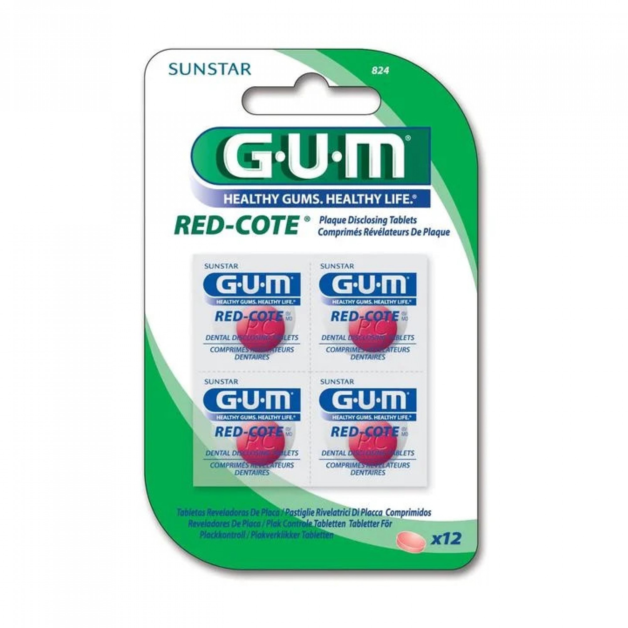 ᐉ ГЪМ RED-COTE таблетки за визуализиране на зъбната плака х 12 бр ...