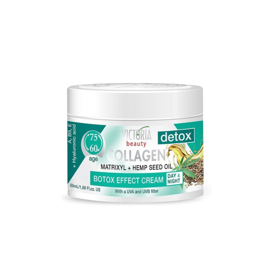 ВИКТОРИЯ БЮТИ COLLAGEN BOTOX EFFECT CREAM 60+ /60-75/ Детокс крем за ...