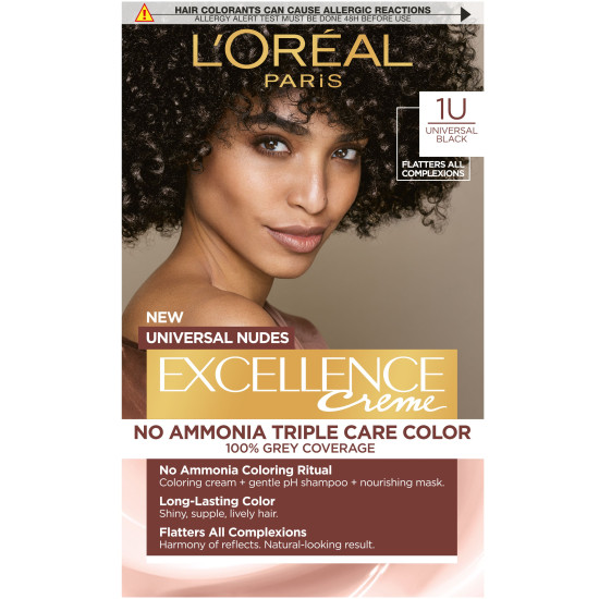 L'OREAL EXCELLENCE CREME БЕЗ АМОНЯК боя за коса 1U UNIVERSAL BLACK ...