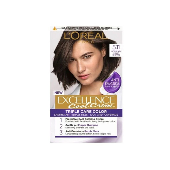 L'OREAL EXCELLENCE COOL CREME боя за коса с лилава неутрализираща ...