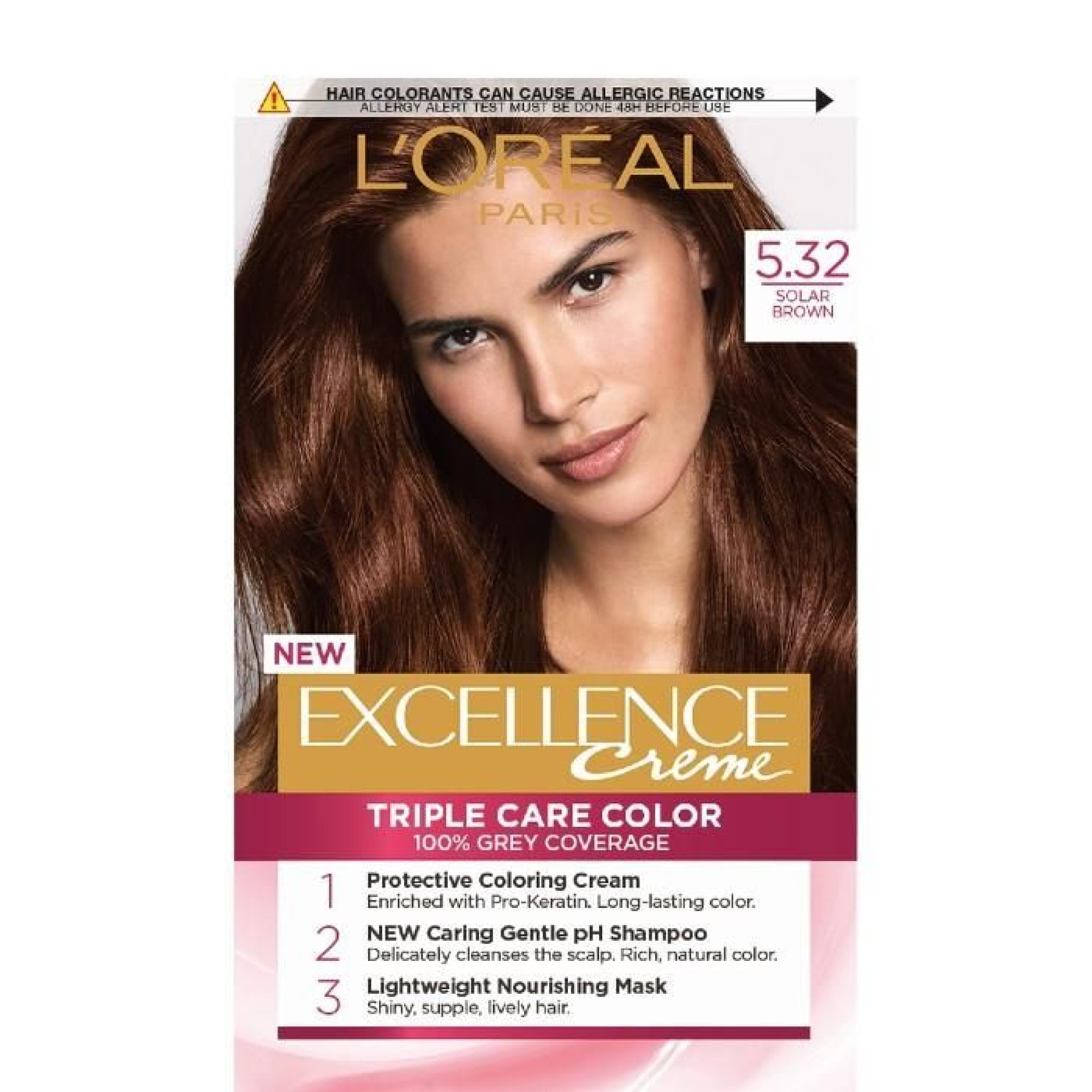ЛОРЕАЛ EXCELLENCE CREME боя за коса 5.32 SOLAR BROWN | Аптека Феникс