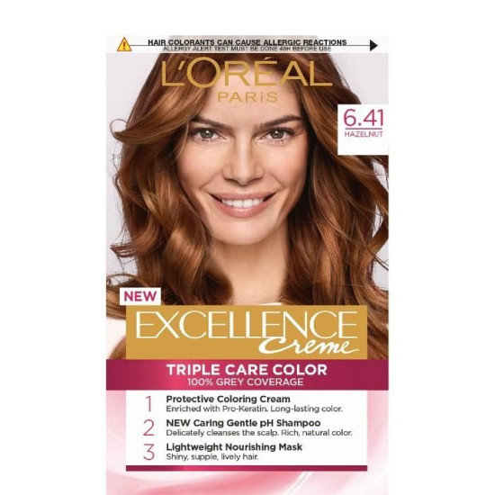 L'OREAL EXCELLENCE CREME боя за коса 6.41 HAZELNUT | Аптека Феникс