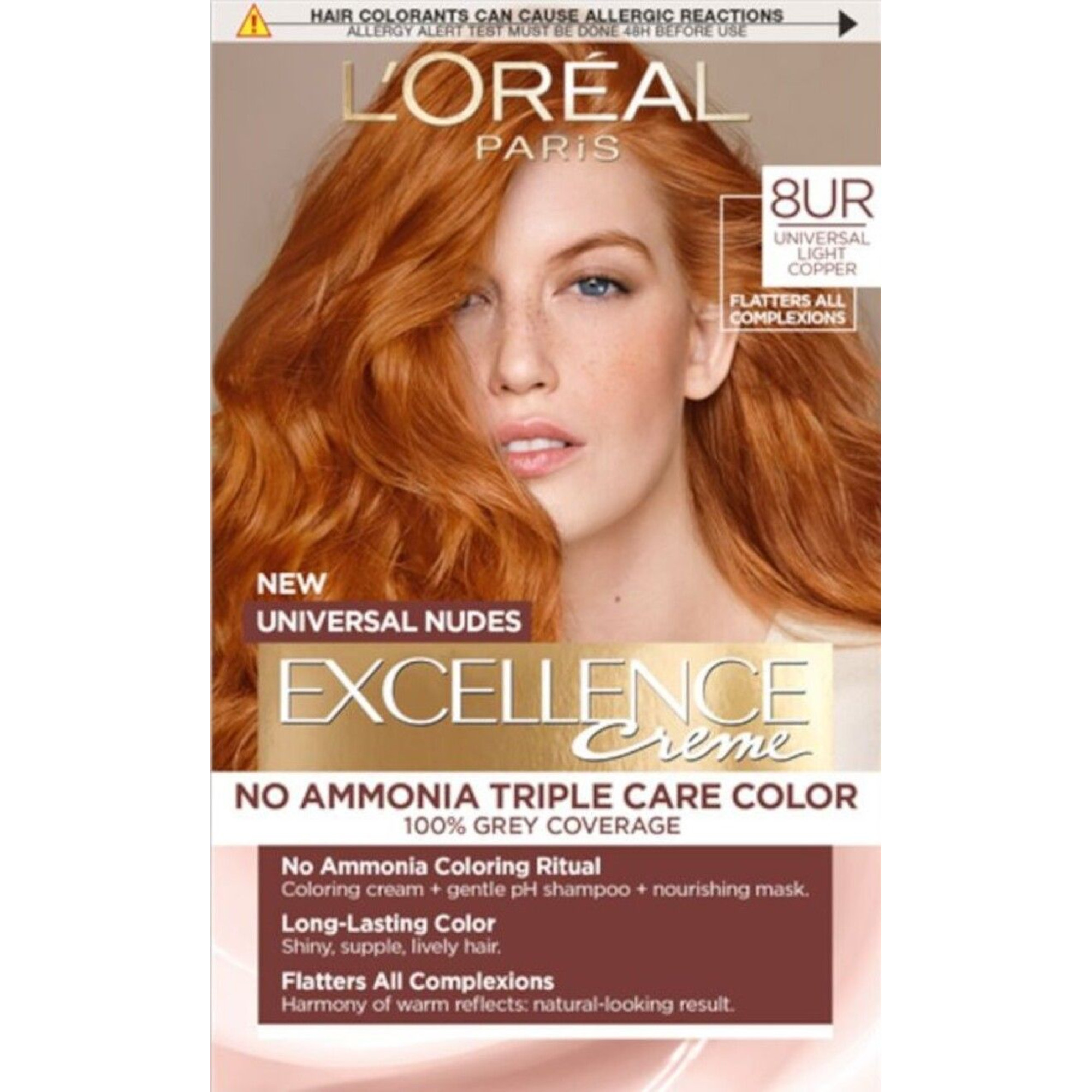 L'OREAL EXCELLENCE CREME БЕЗ АМОНЯК боя за коса 8UR UNIVERSAL RED Light ...