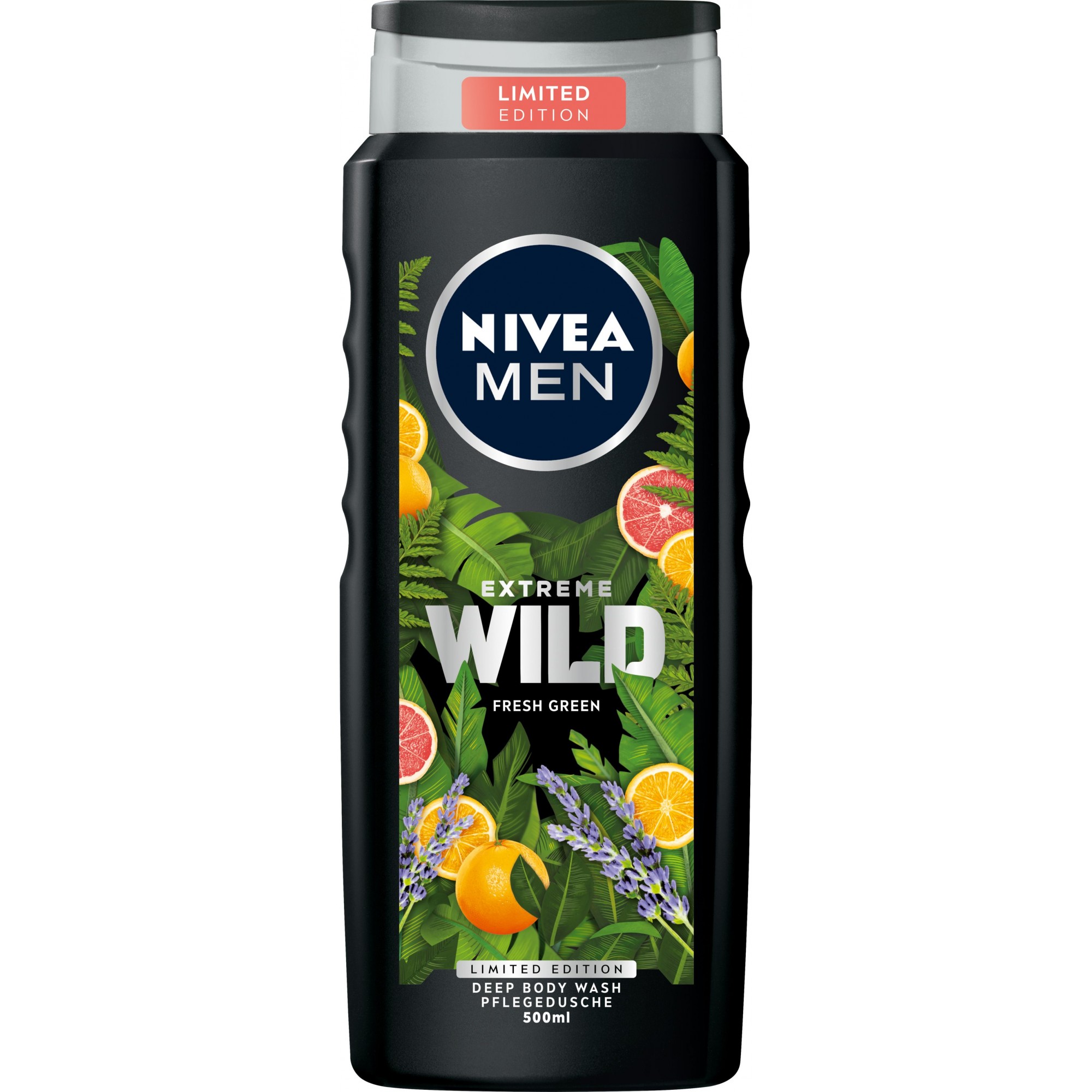 НИВЕА MEN EXTREME WILD FRESH GREEN освежаващ душ гел за лице, коса и ...