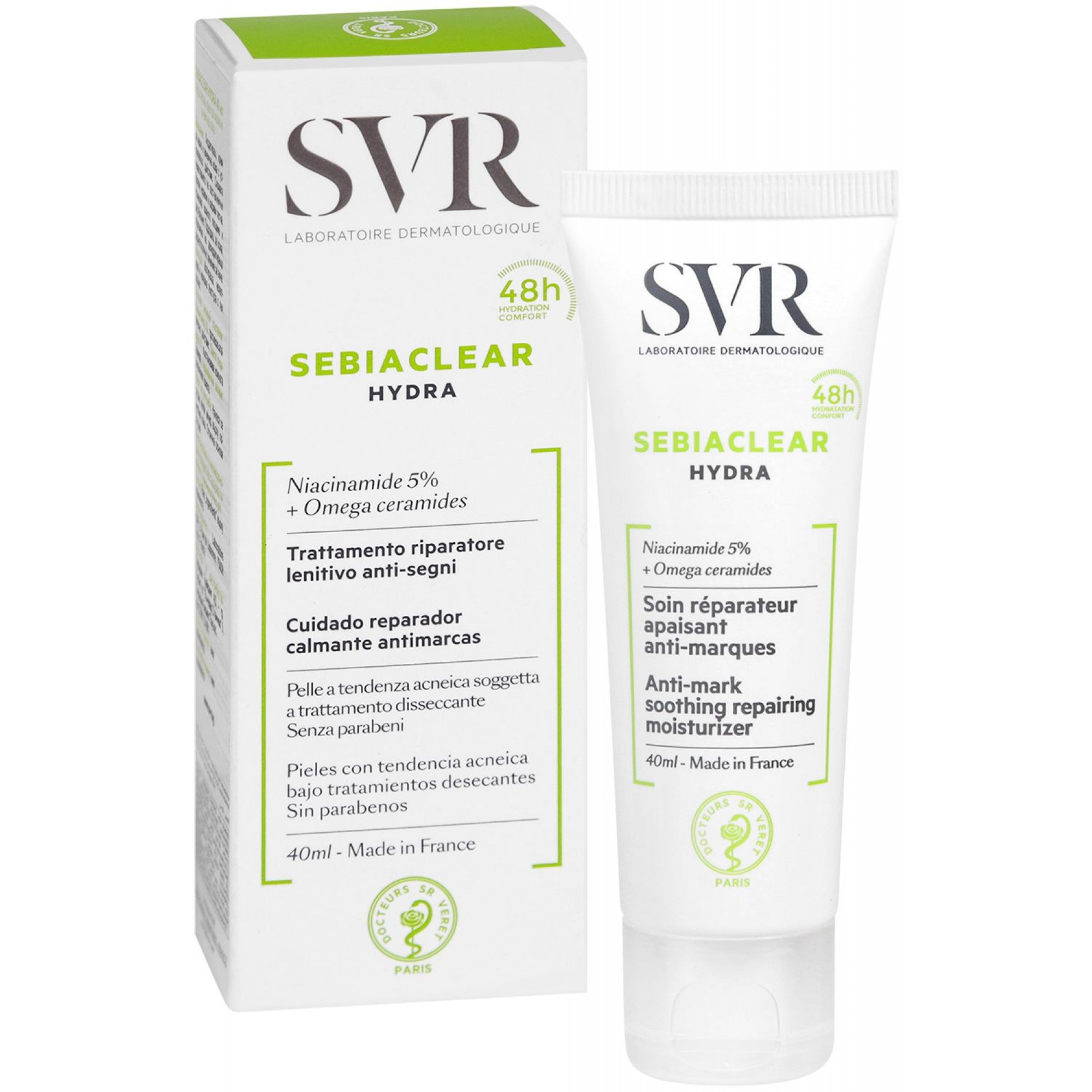 SVR SEBIACLEAR HYDRA хидратиращ крем за лице за мазна и акнеична кожа ...