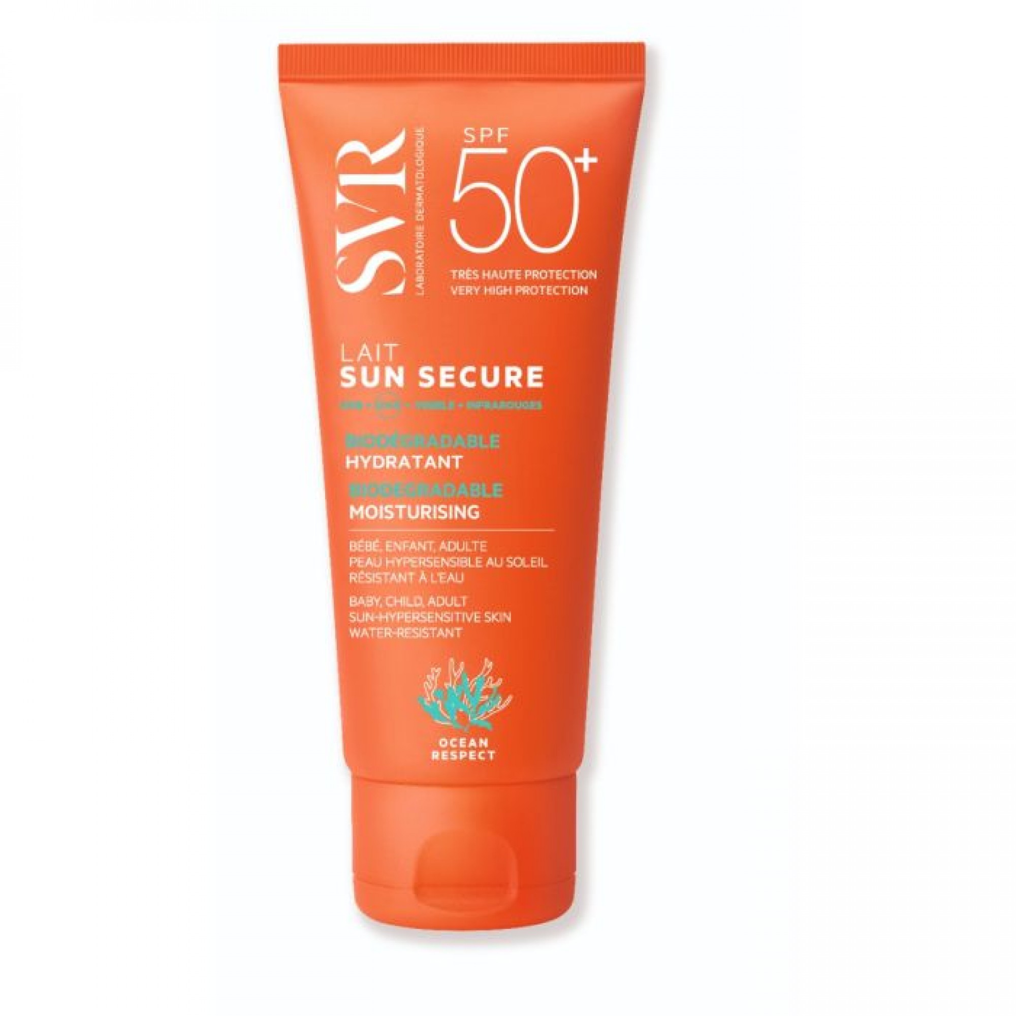 SVR SUN SECURE LAIT SPF50+ слънцезащитно мляко 100 мл | Аптека Феникс