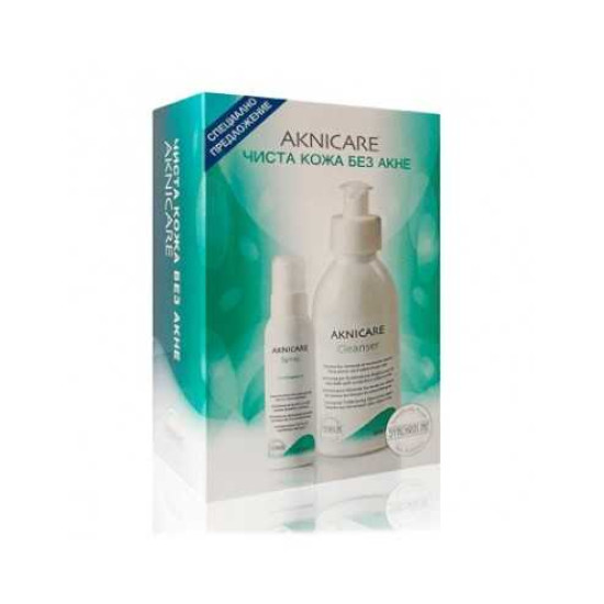 SYNCHROLINE AKNICARE ПРОМО КОМПЛЕКТ измивен гел за лице за мазна и ...