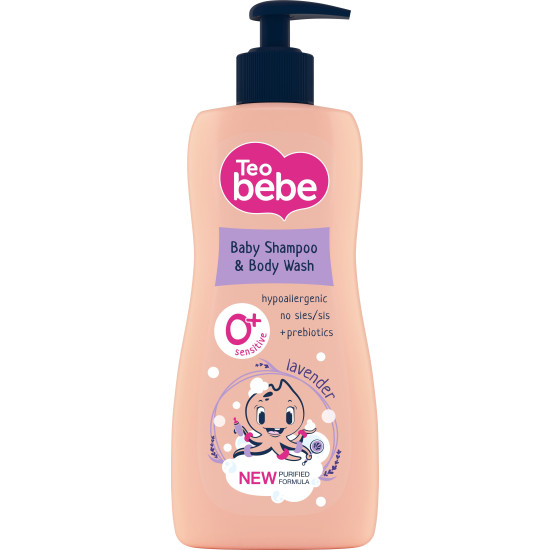 ТЕО BEBE BODY SHAMPOO & BODY WASH LAVENDER шампоан и душ-гел за деца с ...