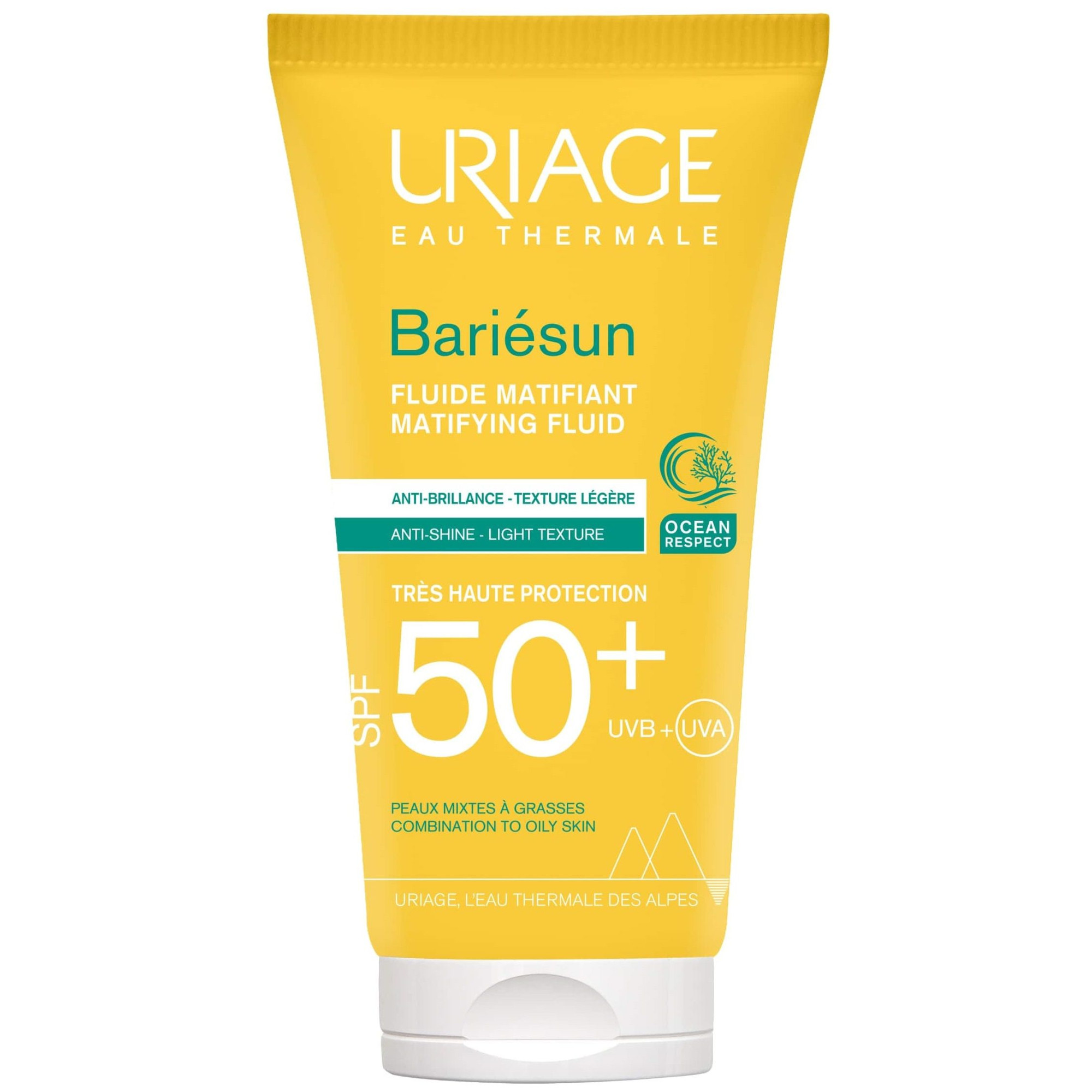 URIAGE BARIESUN MATIFYING FLUID SPF50+ матиращ слънцезащитен флуид за лице за комбинирана и ...