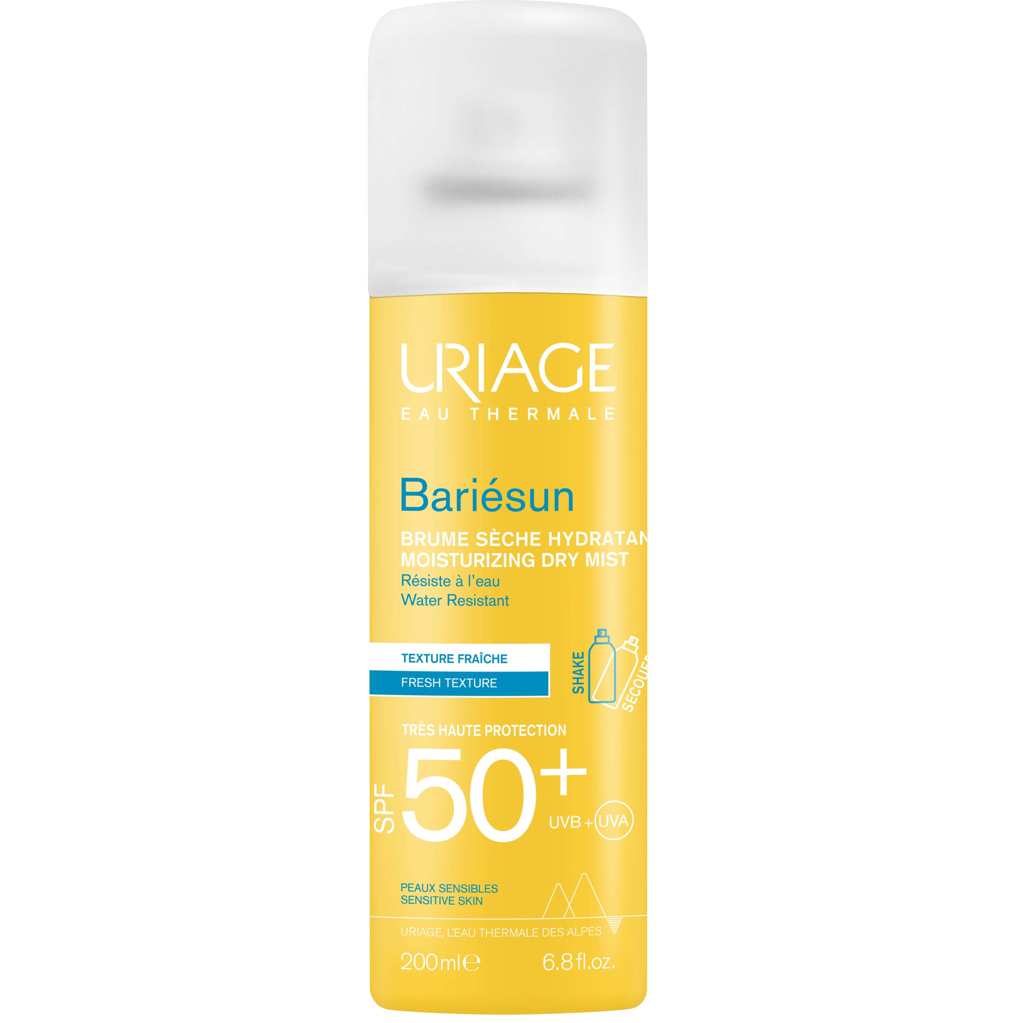 URIAGE BARIESUN DRY MIST SPF50+ слънцезащитен спрей за чувствителна кожа на лицето и тялото 200 ...