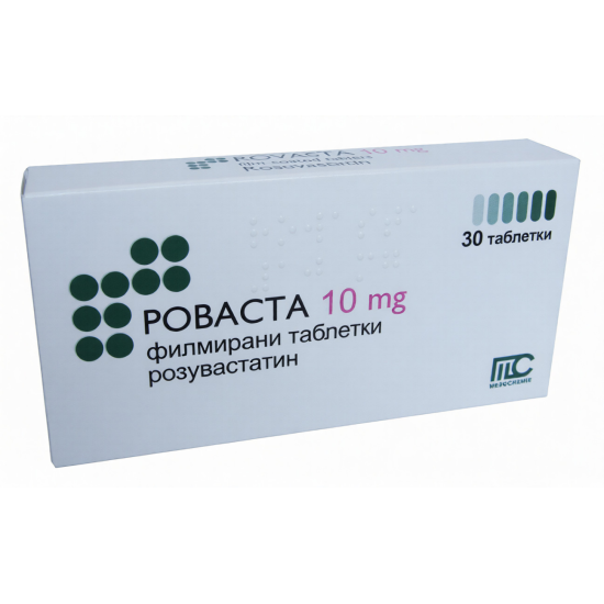 РОВАСТА ПЛЮС табл 10 мг/10 мг x 30 бр | Аптека Феникс