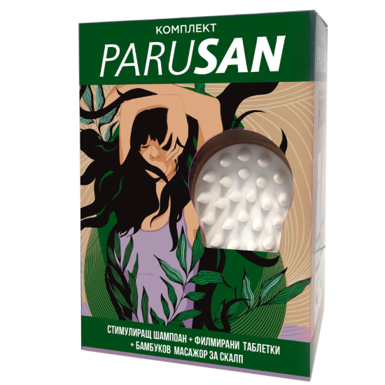 PARUSAN ПРОМО КОМПЛЕКТ ЗА ЖЕНИ стимулиращ шампоан 200 мл + таблетки за ...
