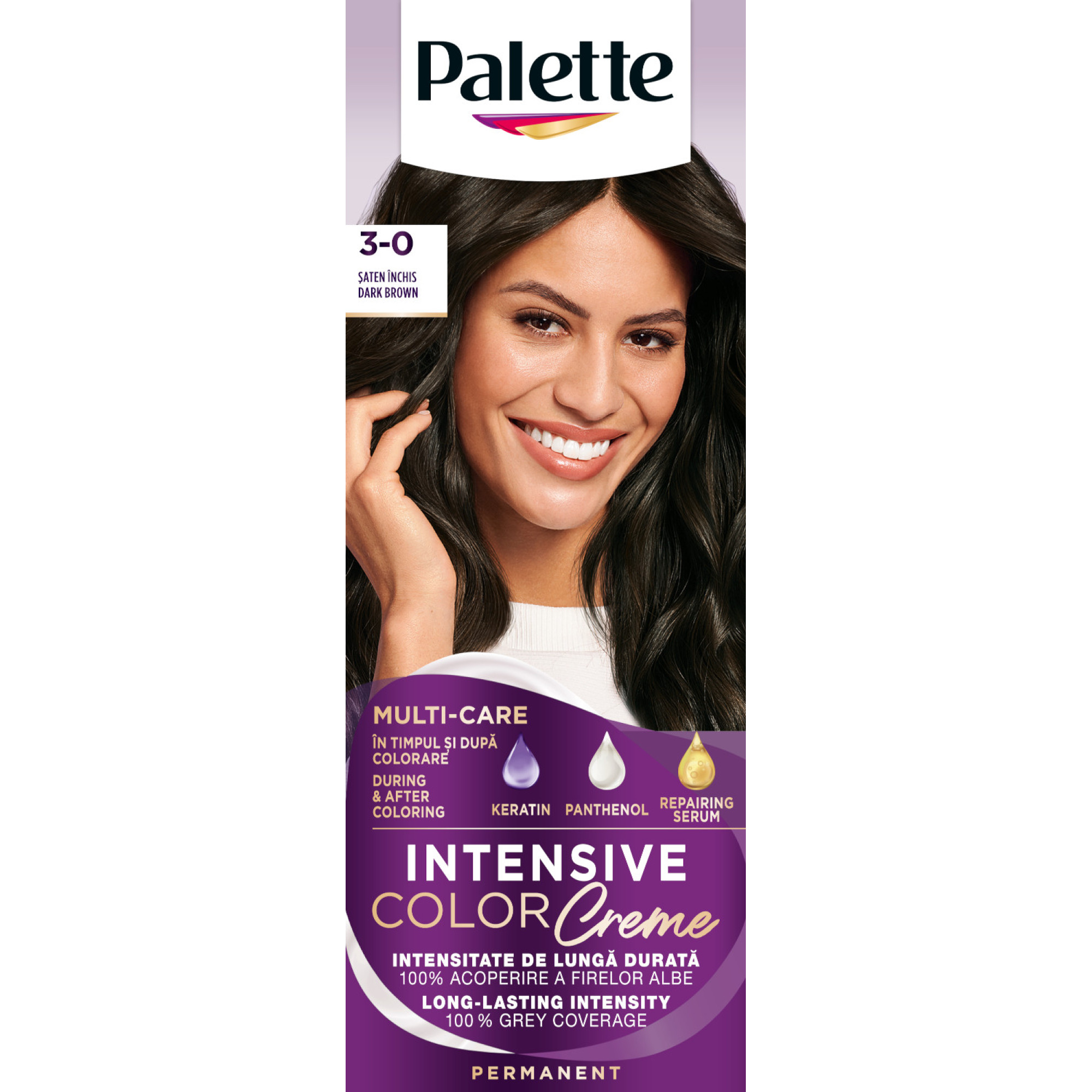 ПАЛЕТЕ INTENSE COLOR CREME боя за коса 3-0 ТЪМНО КАФЯВ | Аптека Феникс