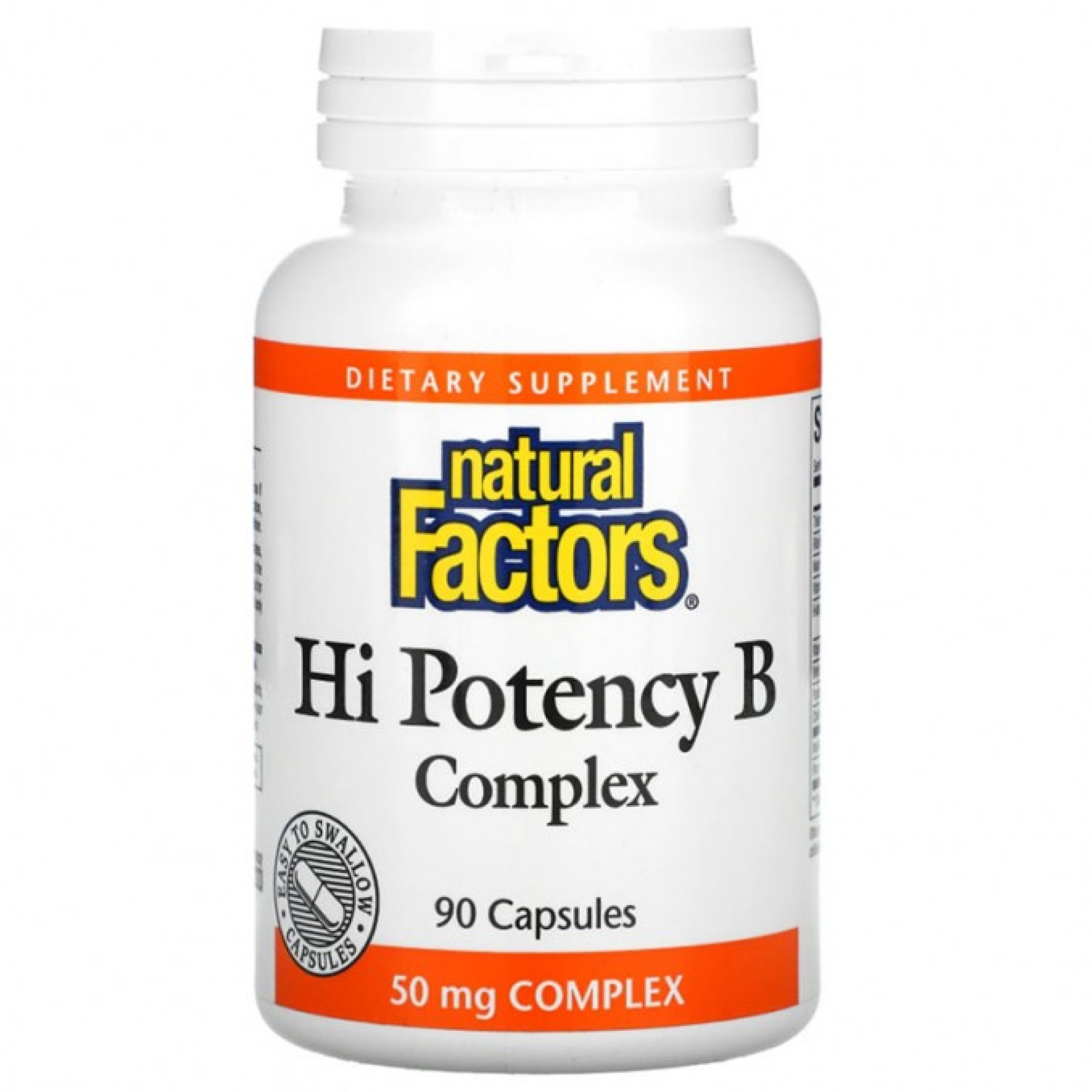 ВИТАМИН В КОМПЛЕКС HI POTENCY капс 50 мг x 60 бр NATURAL FACTORS ...