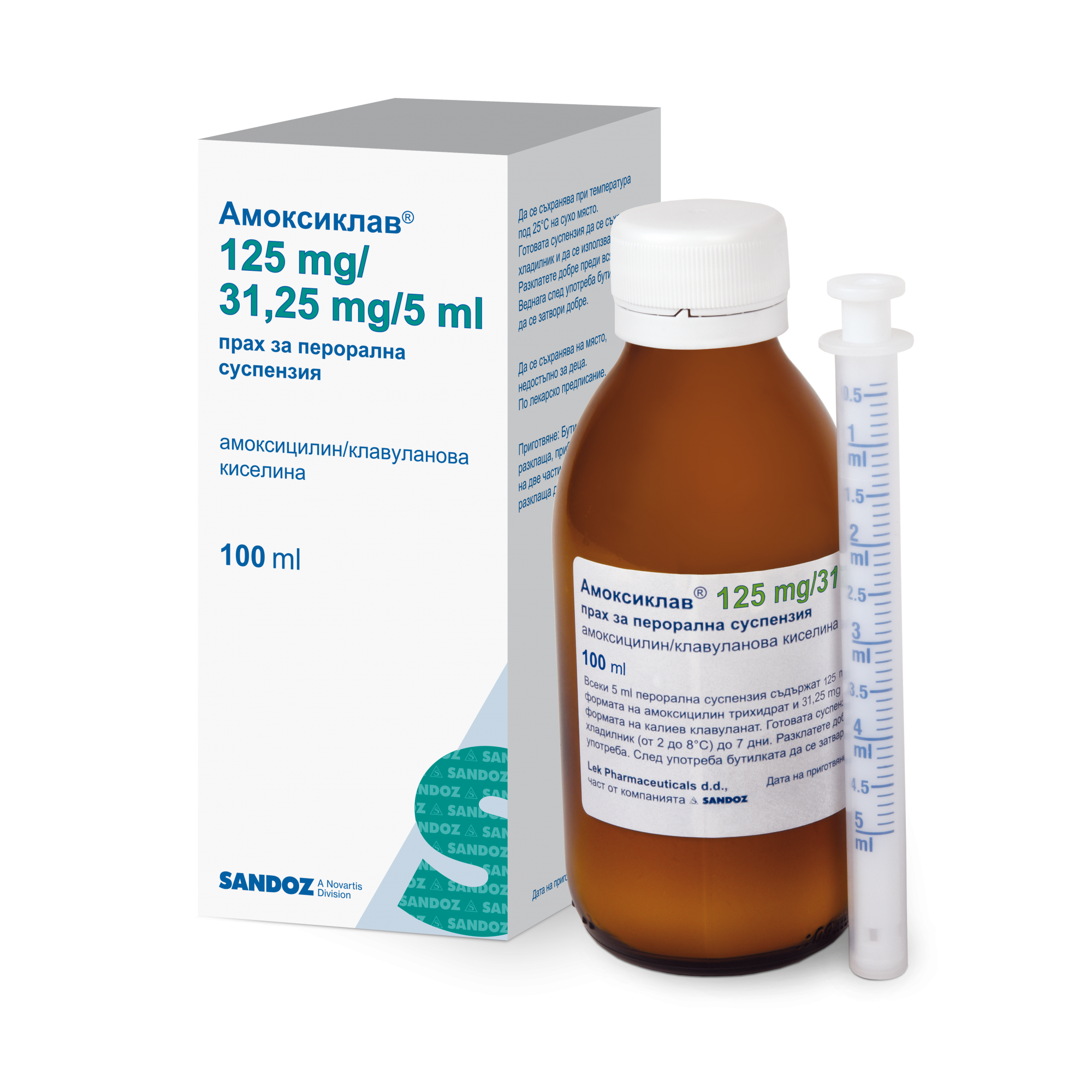 АМОКСИКЛАВ сусп 156.25 мг/5 мл 100 мл | Аптека Феникс