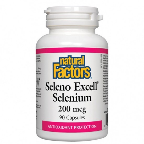 СЕЛЕН табл 200 мкг х 60 бр NATURAL FACTORS | Аптека Феникс