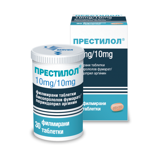 ПРЕСТИЛОЛ табл 10 мг/10 мг x 30 бр | Аптека Феникс