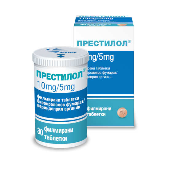ПРЕСТИЛОЛ табл 10 мг/5 мг x 30 бр | Аптека Феникс
