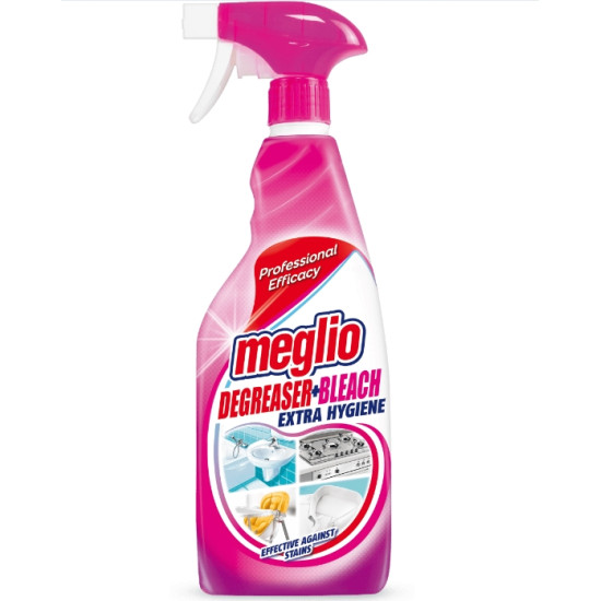 МЕГЛИО DEGREASER + BLEACH обезмаслител С БЕЛИНА 750 мл помпа | Аптека ...