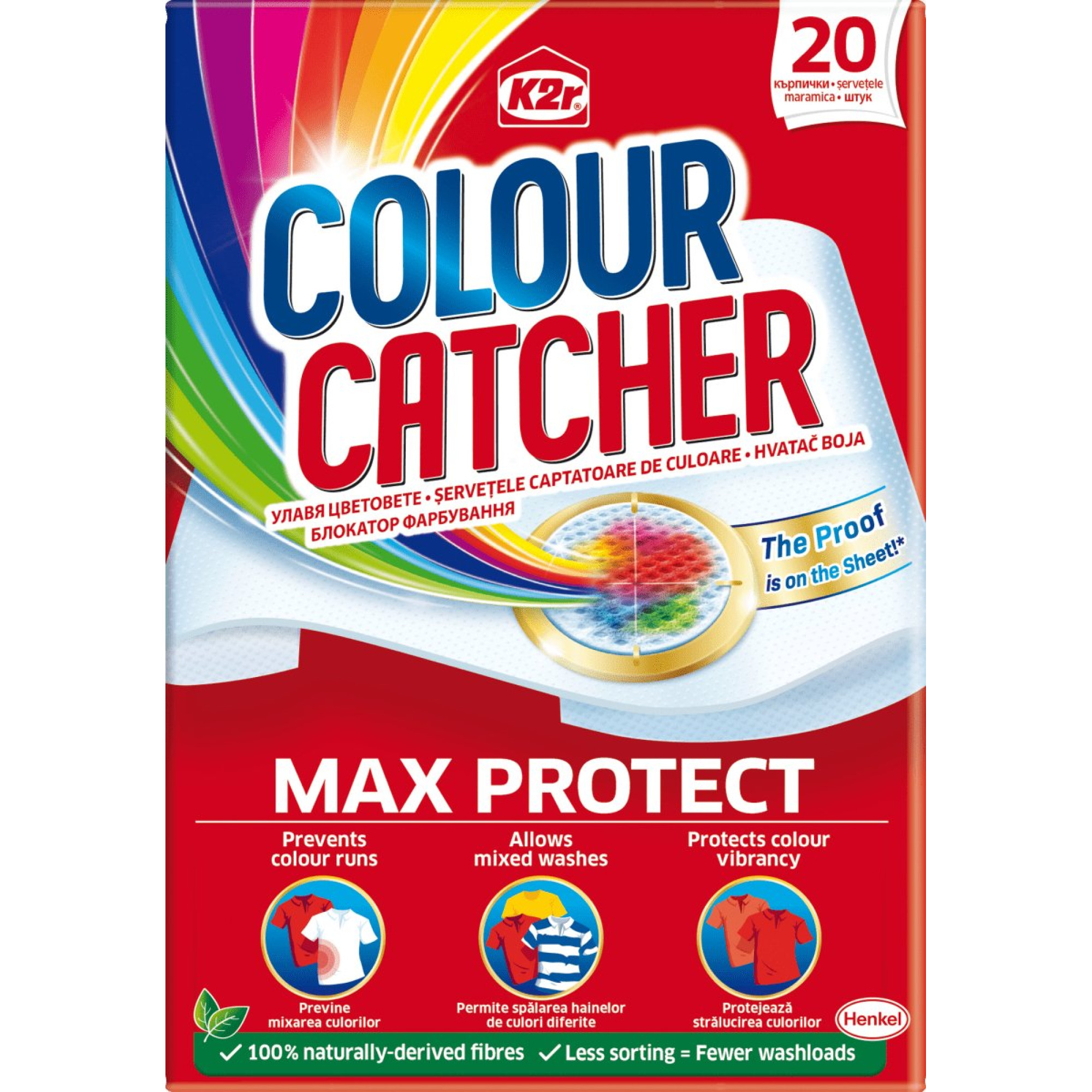 K2R COLOR CATCHER цветоулавящи кърпички при пране х 20 бр | Аптека Феникс
