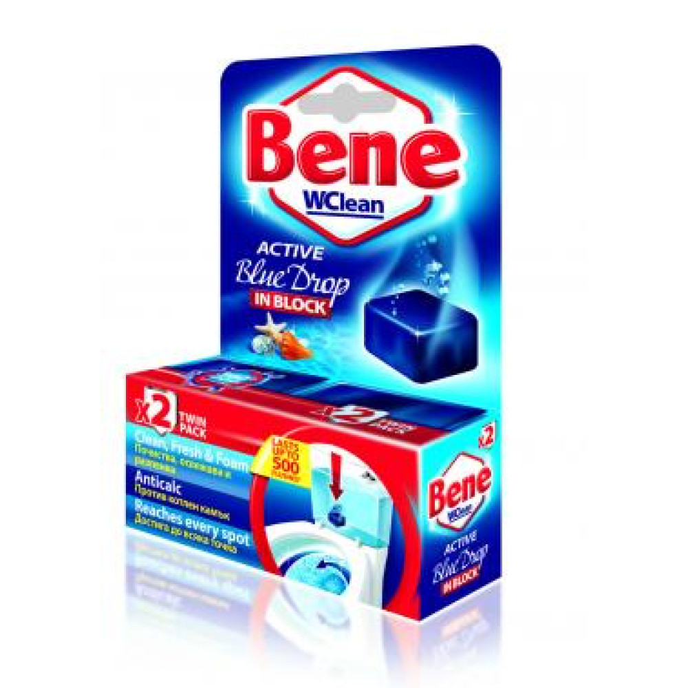 БЕНЕ активно блокче за пускане в тоалетното казанче BLUE DROP 2 х 50 гр | Аптека Феникс
