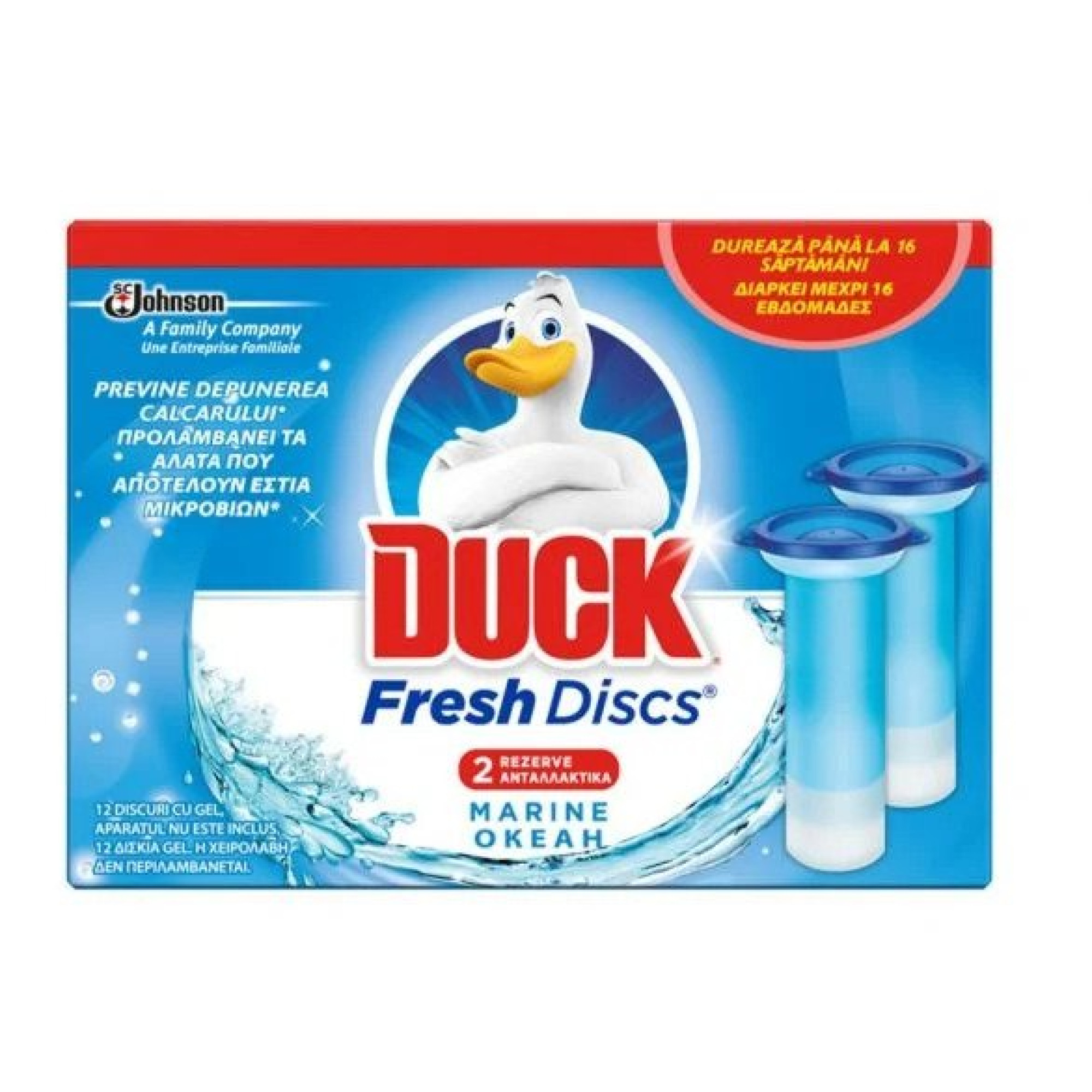 DUCK FRESH DISCS MARINE WC гел ароматизатор-диск за тоалетна х 12 бр 2 ...