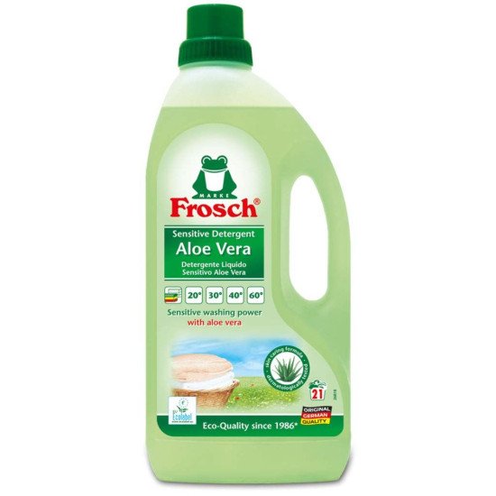 ФРОШ Sensitive detergent Aloe Vera Течен перилен препарат СЕНЗИТИВ АЛОЕ ВЕРА 1,5 л | Аптека Феникс