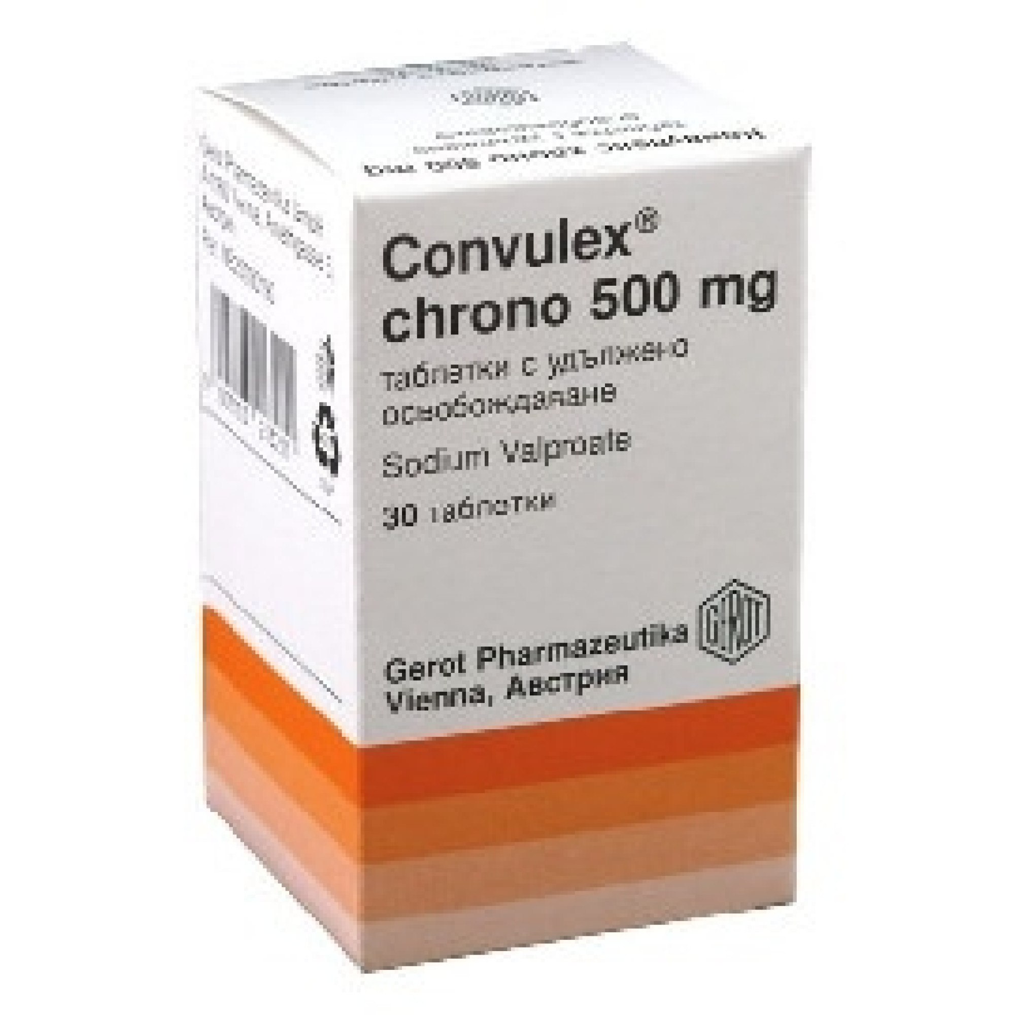 КОНВУЛЕКС ХРОНО табл 500 мг х 30 бр | Аптека Феникс