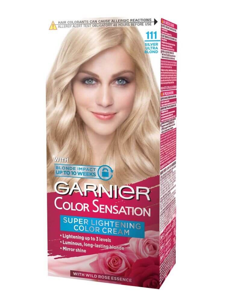 ГАРНИЕ Color Sensation Трайна боя за коса, 111 Silver Ultra Blond ...