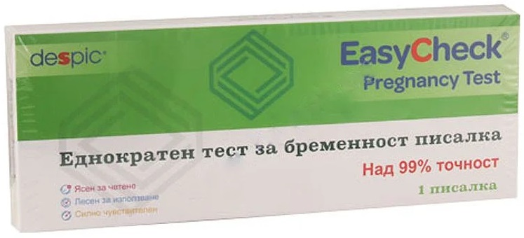 ТЕСТ ЗА БРЕМЕННОСТ DESPIC EASY CHECK писалка х 1 бр | Аптека Феникс