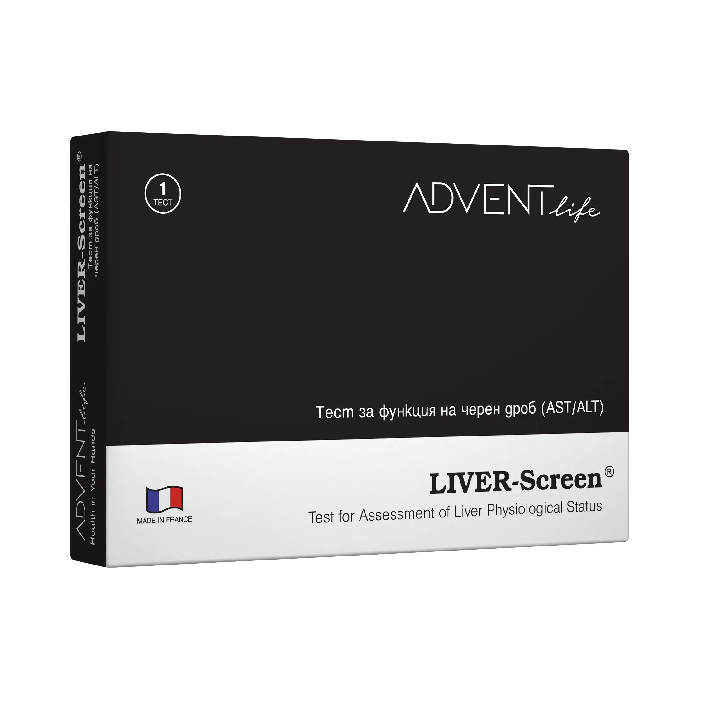 ТЕСТ LIVER-SCREEN за функция на черен дроб (AST/ALT) касета х 1 бр ADVENT LIFE | Аптека Феникс