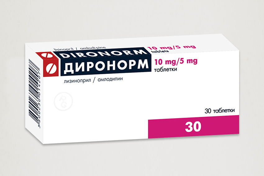 ДИРОНОРМ табл 10 мг/5 мг х 30 бр | Аптека Феникс