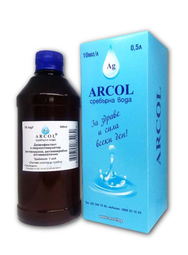 АРКОЛ СРЕБЪРНА ВОДА солуцио 500 мл | Аптека Феникс