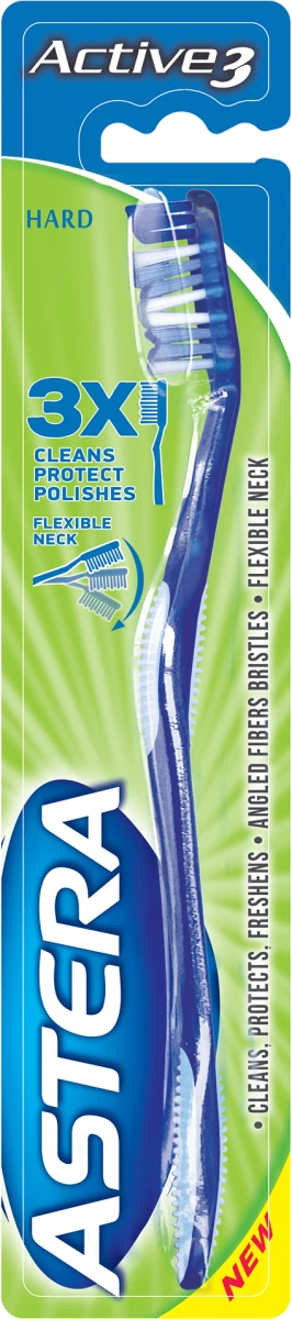АСТЕРА четка за зъби ACTIVE 3 HARD | Аптека Феникс