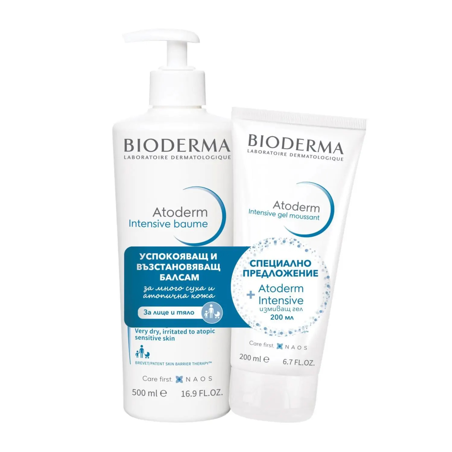 BIODERMA ATODERM ПРОМО КОМПЛЕКТ Intensive Baume балсам за лице и тяло ...