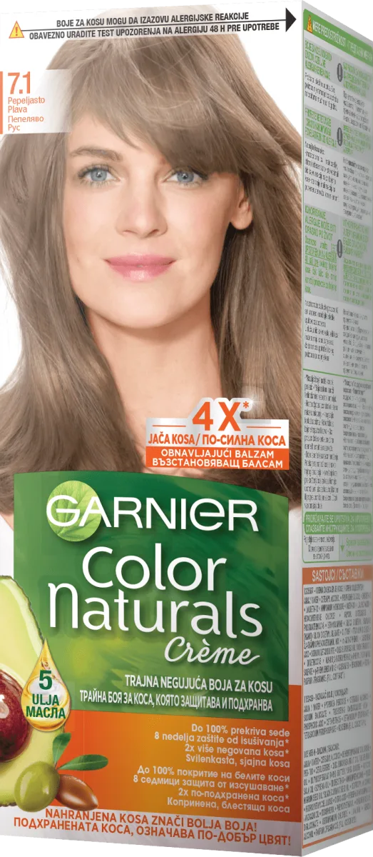 GARNIER COLOR NATURALS боя за коса 7.1 /естествено пепелно русо ...