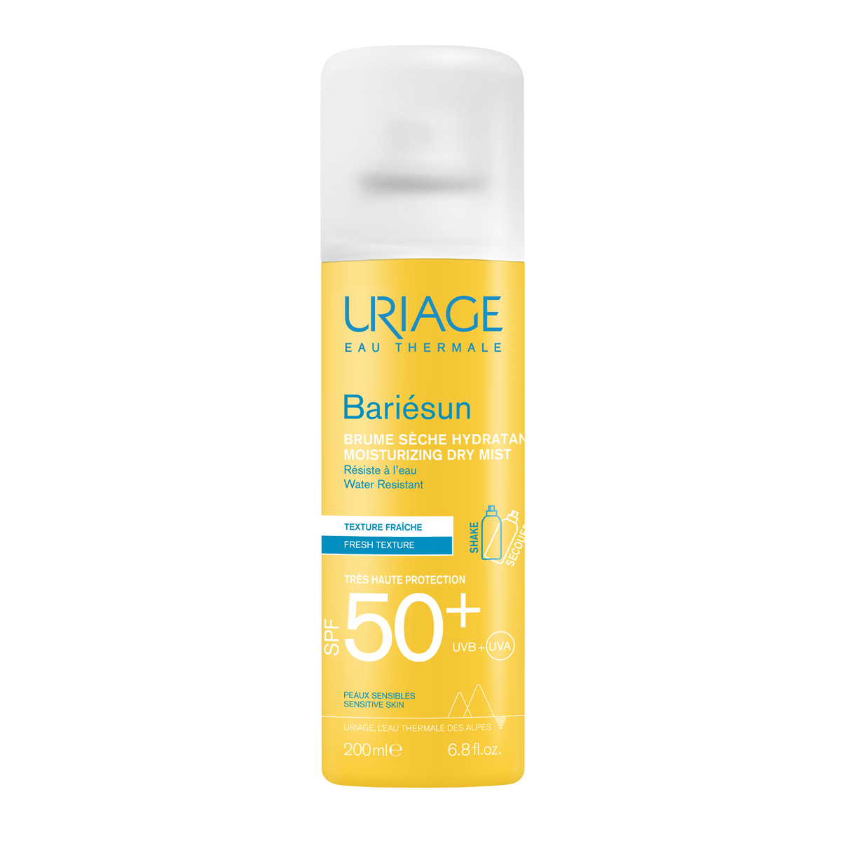 URIAGE BARIESUN DRY MIST SPF50+ слънцезащитен спрей за чувствителна кожа на лицето и тялото 200 ...