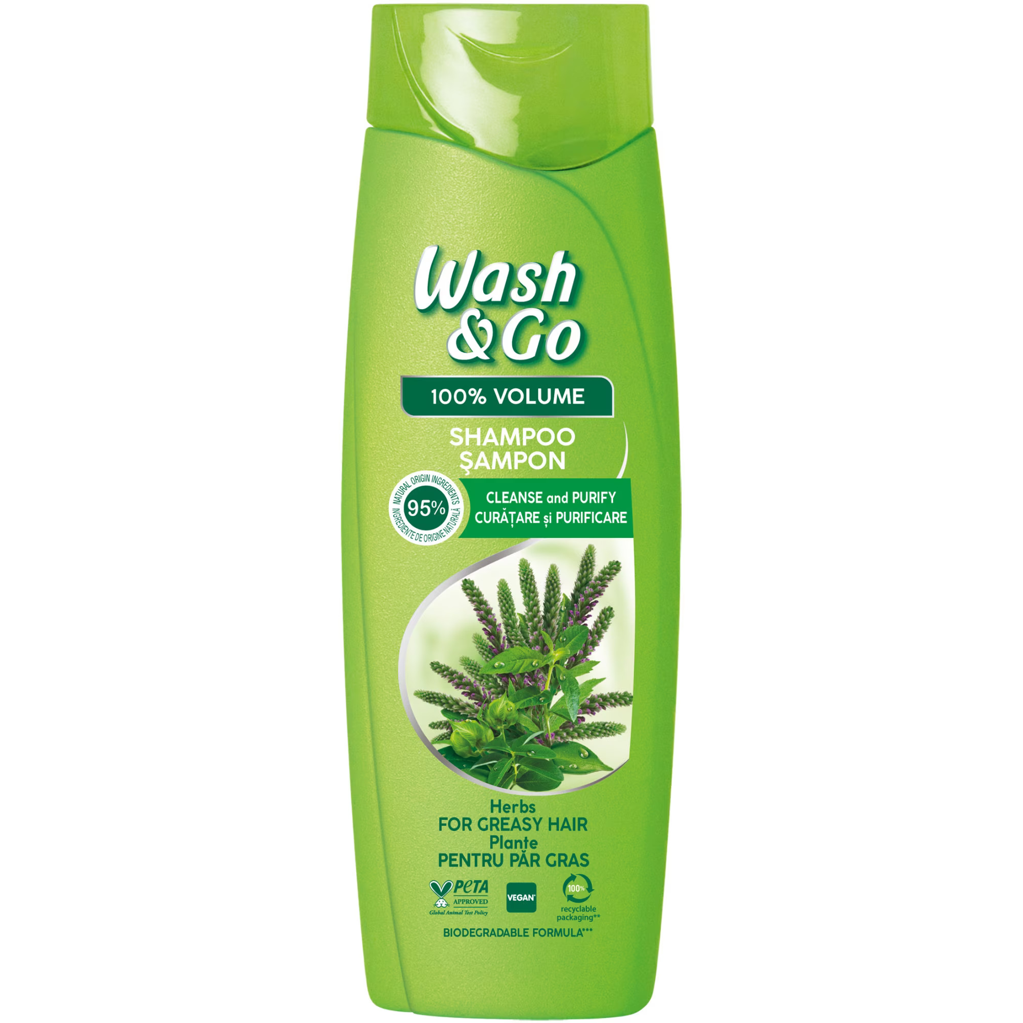 WASH & GO шампоан с билки за мазна коса 360 мл | Аптека Феникс