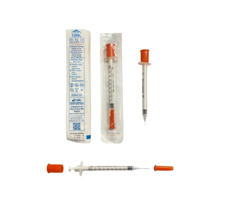 СПРИНЦОВКА инсулинова 1 мл с игла | Аптека Феникс